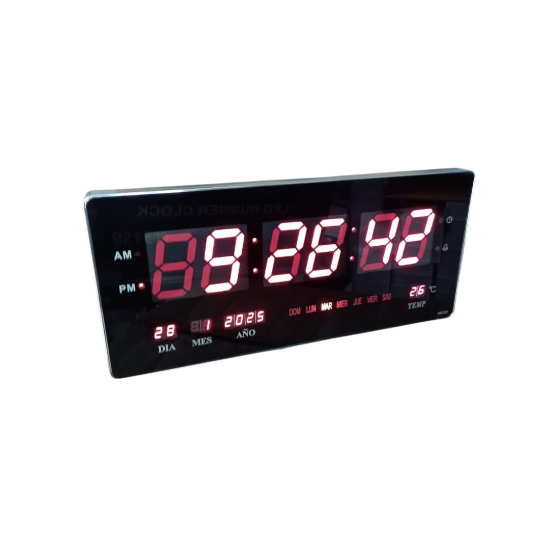 Reloj Digital de Pared con Temperatura fecha y calendario GENERICO ...