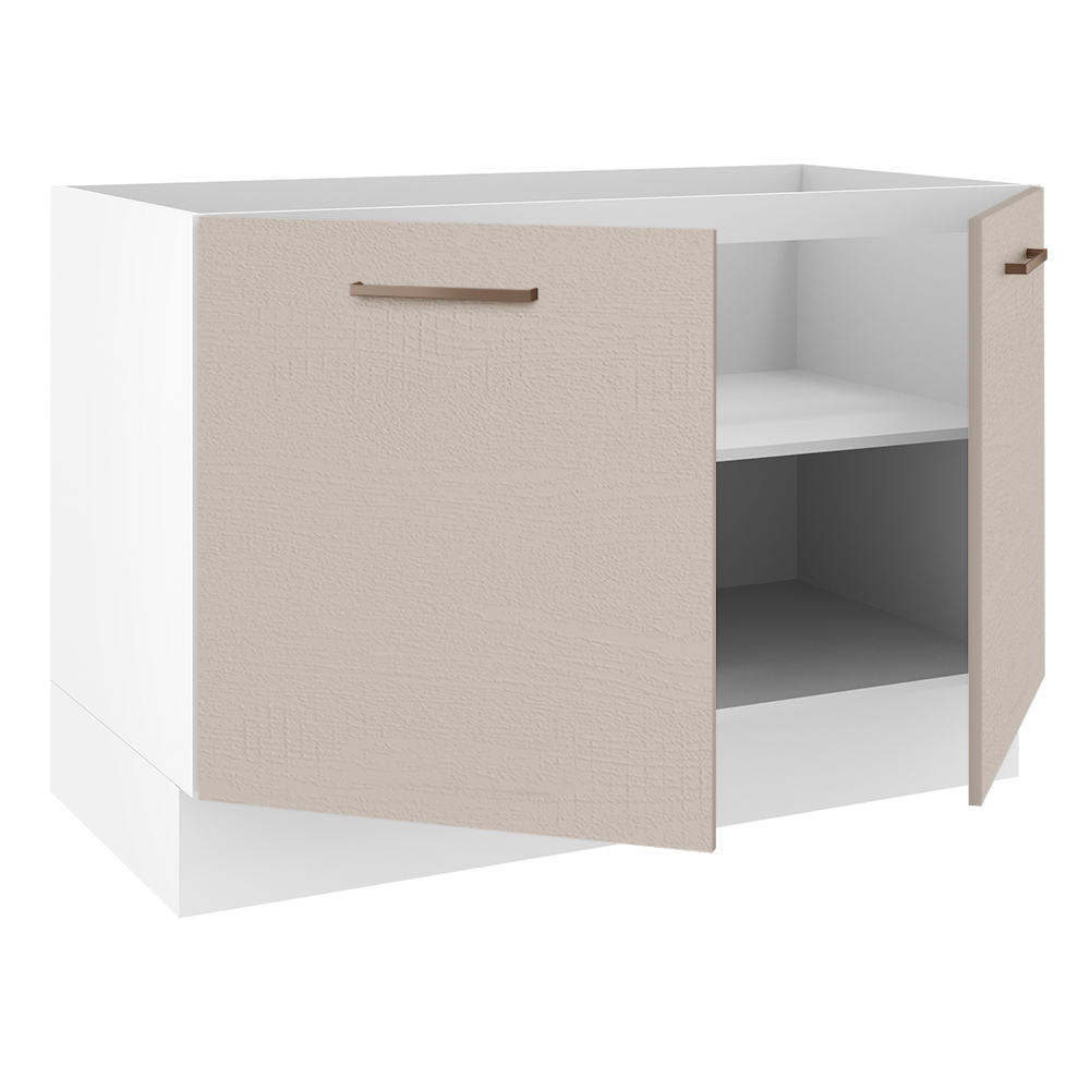 Mueble de Cocina Para Tarja Madesa Agata Con 2 Puertas Blanco/Crema ...