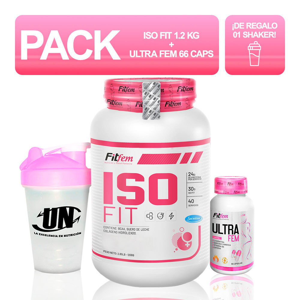 Ripley - PACK FITFEM ISO FIT 1.2KG VAINILLA + ULTRA FEM FRASCO 66CAPS