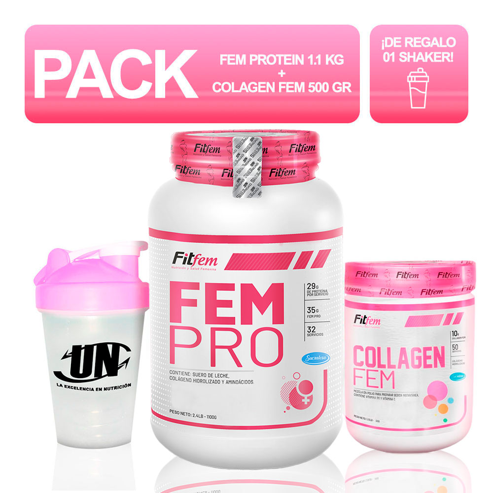 Ripley - PACK FITFEM FEM PRO 1.1KG VAINILLA + COLAGEN FEM 500GR FRUITPUNCH